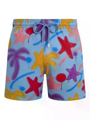 Vilebrequin Palm Angels Spray Paint Swim Shorts - Blue