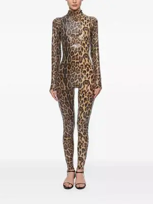 ATU BODY COUTURE Leopard-print Jumpsuit - Brown