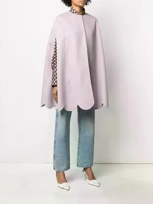 Valentino Garavani Scalloped Hem Cape