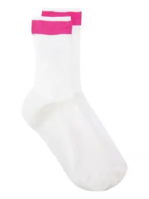 Valentino Garavani Ribbed Ankle Socks - White