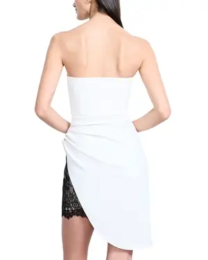 Bcbgmaxazria Strapless Lace Inset Dress
