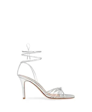 GIANVITO ROSSI Gwyneth 85 Sandals - Silver Nappa