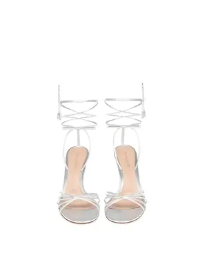 GIANVITO ROSSI Gwyneth 85 Sandals - Silver Nappa