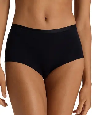 Hanro Cotton Boyleg Briefs - Black