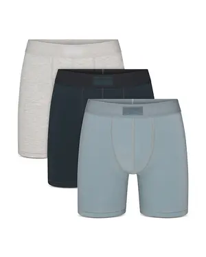 SKIMS Cotton 5 Boxer Briefs, 3 Pack - Verd Multi