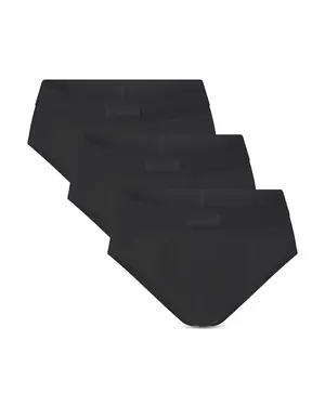 SKIMS Cotton Briefs, 3 Pack - Onyx