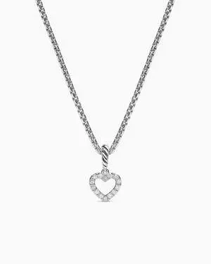 David Yurman Sterling Silver And Heart Amulet - Diamond
