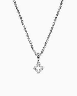 David Yurman Sterling Silver And Quatrefoil Amulet - Diamond