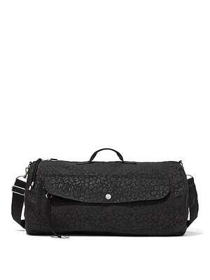 Pink Canvas Rolled Duffle Bag - Print