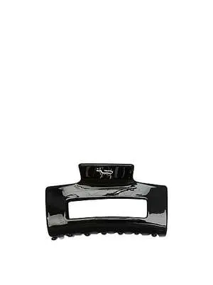 Pink Claw Clip With Dog Detail - Black