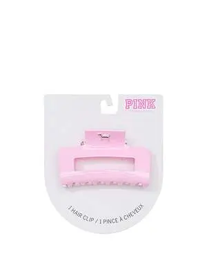 Pink PINK Hair Claw Clip With Logo Pink