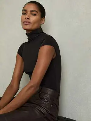 REISS High-neck Jersey Bodysuit