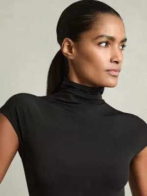 REISS High-neck Jersey Bodysuit