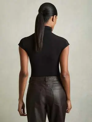REISS High-neck Jersey Bodysuit