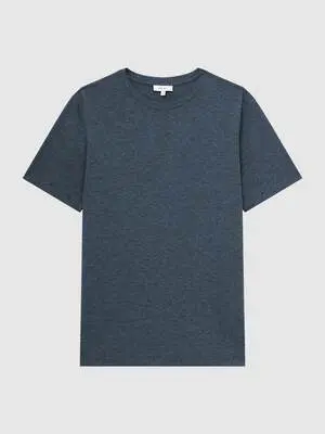 REISS Blessairforce Melange Bless Crew Neck T-shirt - Blue