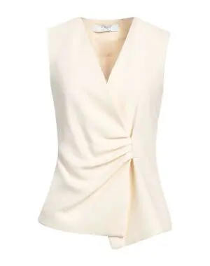 KAOS Crepe Wrap-Effect Top White