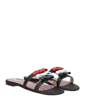 Thom Browne Leather Sandals With Bow Detailing