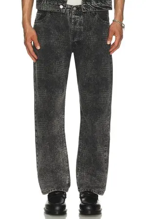 Aries Lasered Croc Lilly Jeans