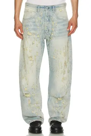 Aries Destroyed Lace Batten Jeans