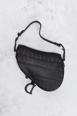 Dior Embossed Saddle Bag