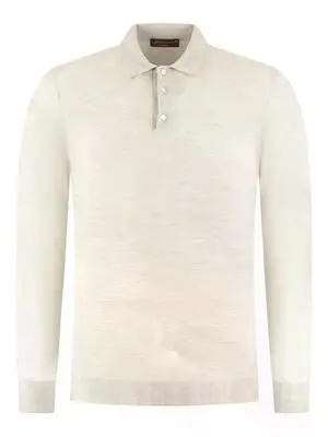 DORIANI CASHMERE Mélange-effect Polo Shirt