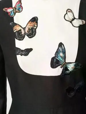Valentino Garavani Embroidered Butterfly Flared Dress