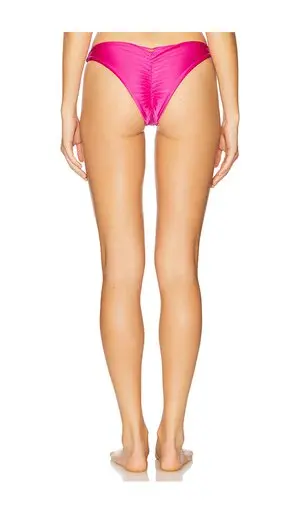 PQ Basic Ruched Bikini Bottom - Cosmo Pink