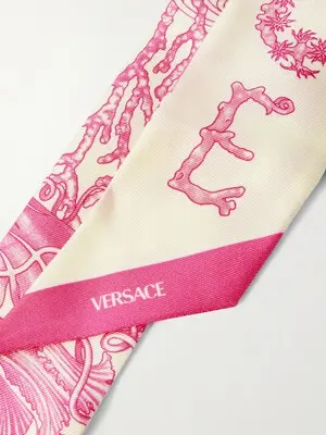 Versace Printed Silk-twill Scarf