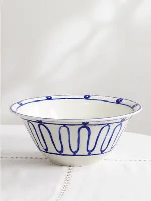 Themis Z Kyma Painted Porcelain Bowl - Blue