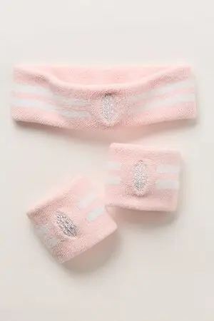 Free People FP Movement Set Point Sweatband Set Pink Stripe
