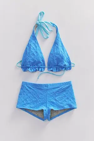 Free People Brandy Kini Triangle Bikini Top - Bonnet Blue
