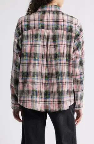 NIKKI LUND Paris Patch Plaid Shirt