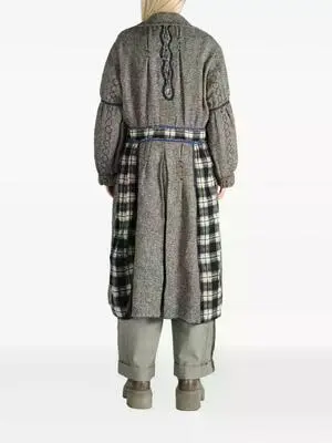 COMMUNS Checked Wool Overcoat