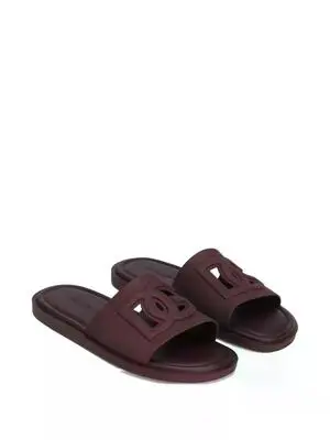 Dolce & Gabbana Logo-embellished Slide Sandals - Red