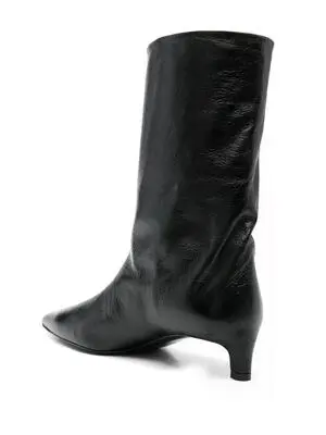JIL SANDER 40mm Leather Boots - Black