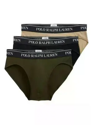 Polo Ralph Lauren Logo-waistband Briefs - Green