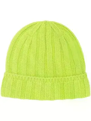 VANISÈ Ribbed-knit Cashmere Beanie - Green