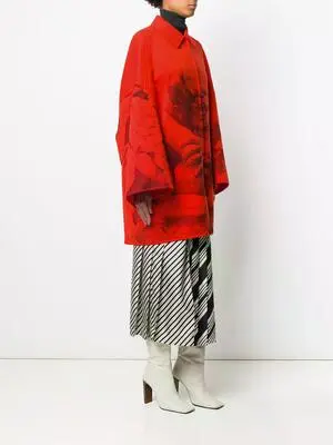 Valentino Garavani Lovers Print Oversized Coat
