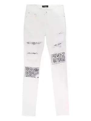 Amiri Bandana Artpatch Jeans - White