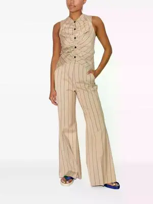 Rosie Assoulin Pinstriped Palazzo Trousers
