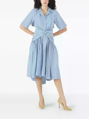 Rosie Assoulin Striped Midi Dress - Blue