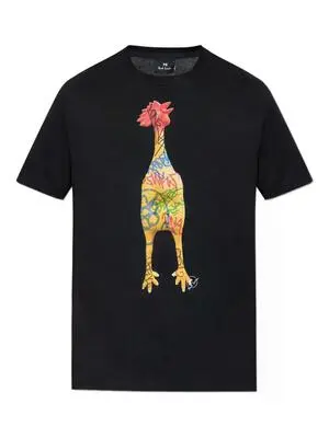 Paul Smith Graffiti Chicken-print T-shirt - Black