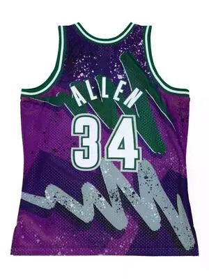 Mitchell & Ness Ray Allen Nba Milwaukee Bucks 2000 Hyper Hoops Swingman Tank Top - Purple