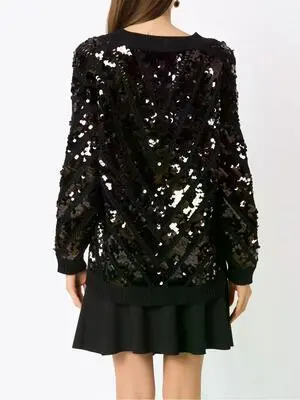 Valentino Garavani Sequin-embellished V-neck Jumper