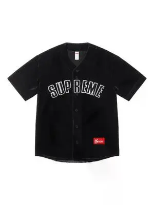 Supreme Velvet Baseball Shirt