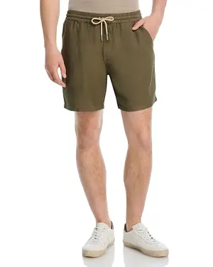 Nn07 Gabin Garment-dyed Drawstring Shorts - Capers