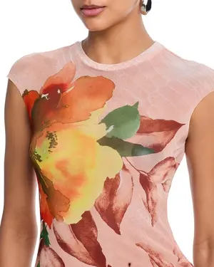 AFRM Nina Mesh Top - Snake Bloom