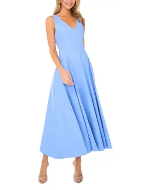 Ted Baker London Sleeveless V-neck Pleated Maxi Dress - Hydrangea
