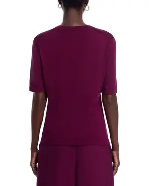 Lafayette 148 New York Elbow Sleeve Crewneck Sweater