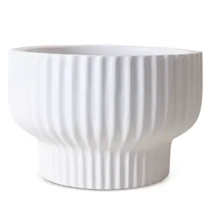 JUNGLE CLUB Presley Pedestal Pot - White